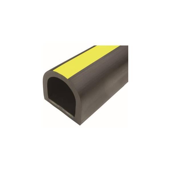 【取寄品 出荷：約3−7日 土日祝除く】Ｄ型中空形状の車止めです。繰り返し圧縮しても形状を保持し、破損しません。