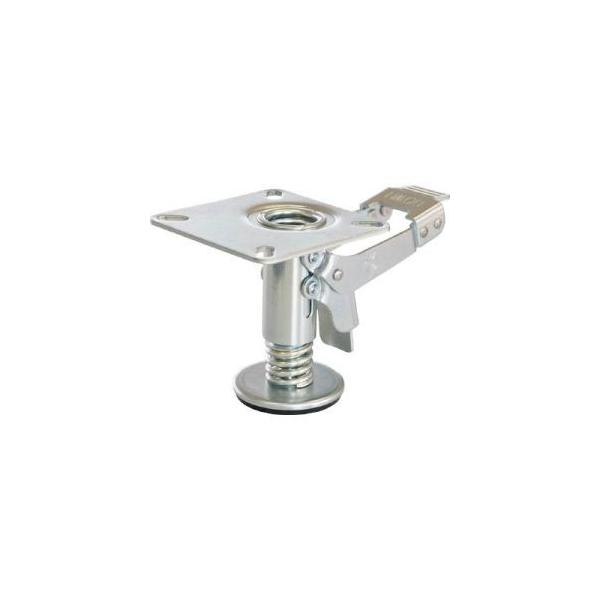 【取寄品 出荷：約2−6日 土日祝除く】●ワンタッチの簡単なペダル操作で台車を固定することができます。●内蔵スプリングの動きによって床面を押しつけてロックします。