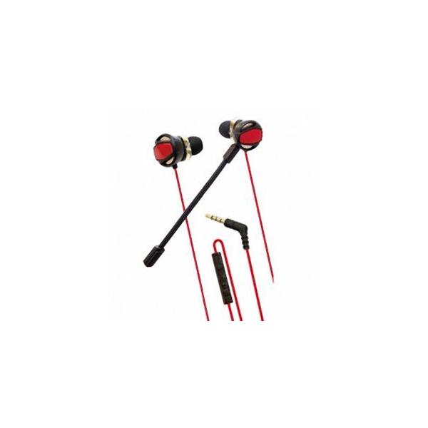 【取寄品 出荷：約5−9日 土日祝除く】PS4用ゲーミングイヤホンヘッドセット(ブラック/レッド)