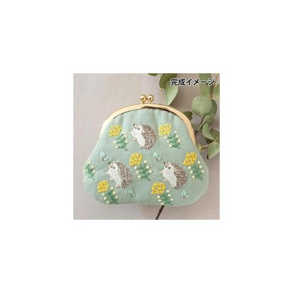 【取寄品 出荷：約5−9日 土日祝除く】刺繍作家Chicchiさんの人気モチーフが可愛いがま口キットになりました。
