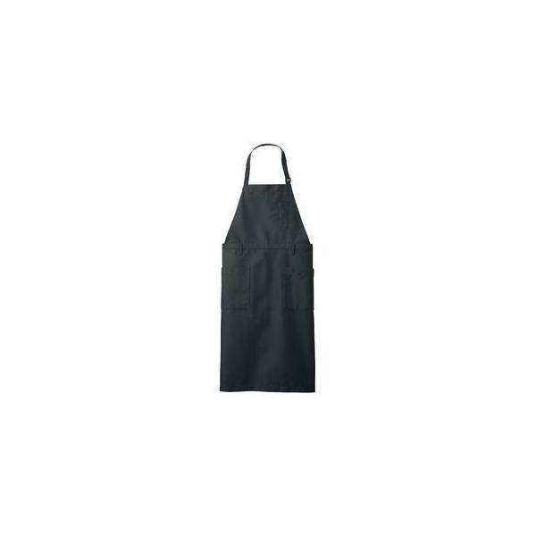 【取寄品 出荷：約5−9日 土日祝除く】サロンエプロンとしても使用できる2wayタイプの胸当てエプロン。片側マチポケット付き。撥水撥油素材。