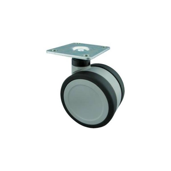【取寄品 出荷：約2−6日 土日祝除く】医療機器用に開発設計された大型双輪ウレタンキャスターです。