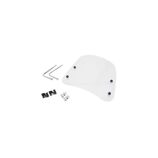 【取寄品 出荷：約2週間】すごい汎用原付用ウインドスクリーン WS-11G 8mm正ネジ2個アダプター付き◆汎用商品(ミラー基部間250-440mmの車両に対応)-