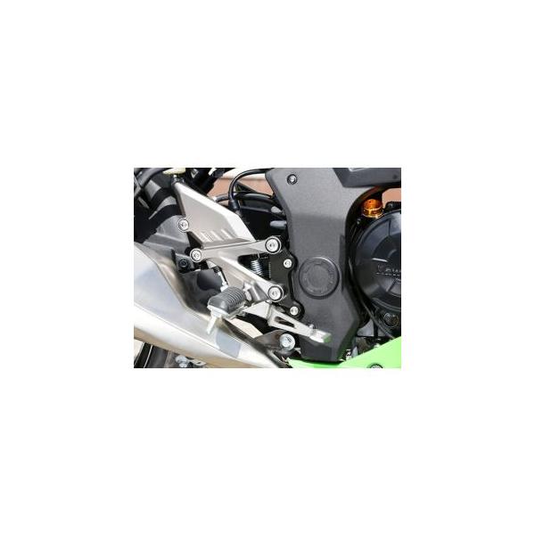 ノーマルのステップユニットを生かし、スポーティーなポジションを実現する、セットバックプレートです。