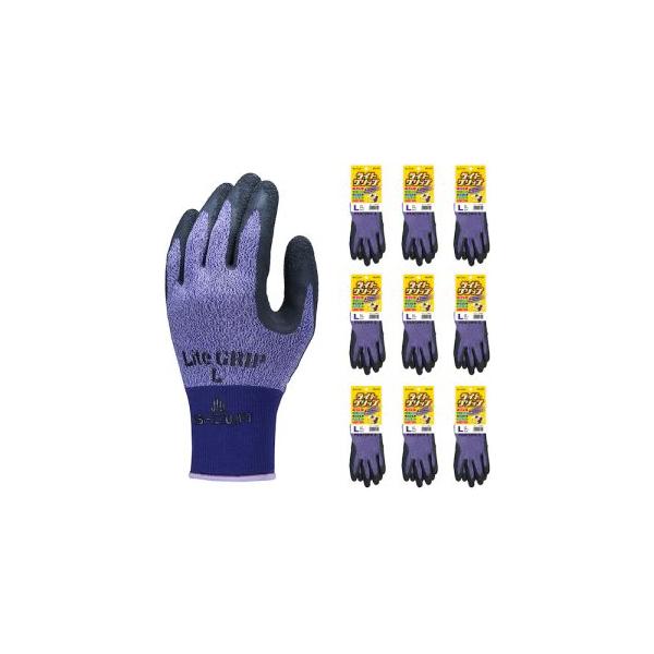 【取寄品 出荷：約2−6日 土日祝除く】天然ゴムを手のひらにコーティングした、通気性に優れた作業用天然ゴム背抜き手袋。