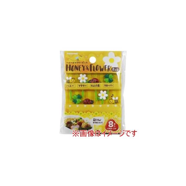 【取寄品 出荷：約5−9日 土日祝除く】てんとう虫とみつばち、お花とクローバーが、お花畑をイメージさせるかわいいピックです
