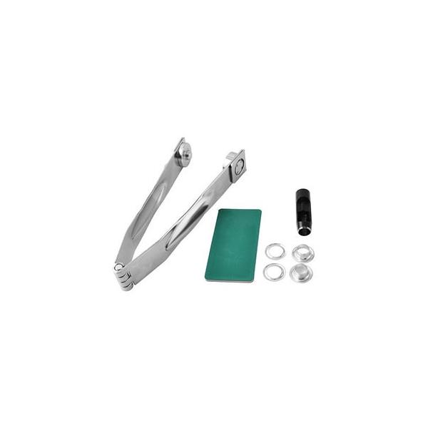 【取寄品 出荷：約5−9日 土日祝除く】アークランドサカモト GREENCROSS 両面ハトメパンチ 10mm RHP-10Uテント・シート・ビニールハウス・服飾などの穴の補強、補修に。両面ハトメで美しく仕上がります。