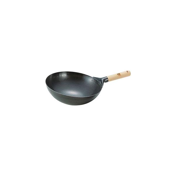 【取寄品 出荷：約2−6日 土日祝除く】TKG SA 鉄 プレス 木柄 北京鍋 33cm APK12033 遠藤商事