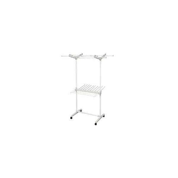 【取寄品 出荷：約5−9日 土日祝除く】洗濯物を干したまま移動できるキャスター付きの室内物干しです。