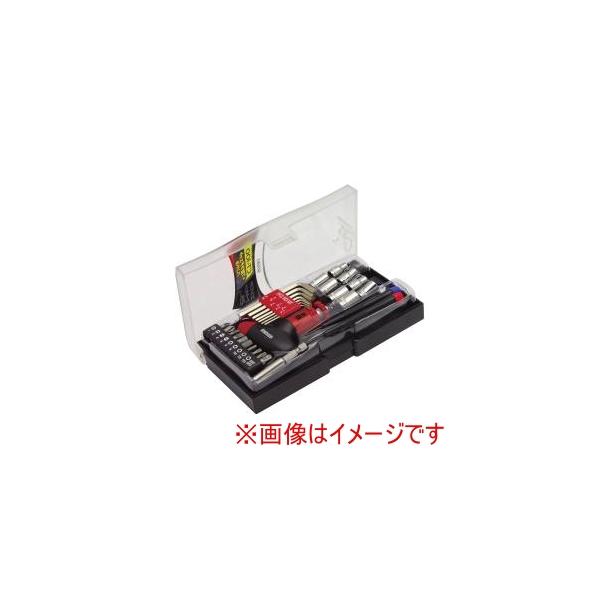 【取寄品 出荷：約5−9日 土日祝除く】手首を左右に反復させるだけ!作業がラクなT型ラチェットハンドル収納と持ち運びに便利なコンパクトケース入り