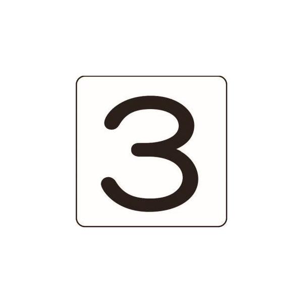 【取寄品 出荷：約2−6日 土日祝除く】【メール便6個まで対象商品】曲面への貼り付けにも適したアルミ製の数字ステッカーです。