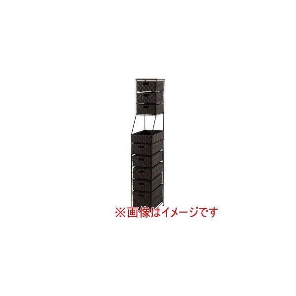 【取寄品 出荷：約2−6日 土日祝除く】隙間におけるスリムなラタン調収納ラック