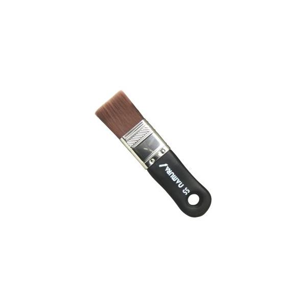 【取寄品 出荷：約7−11日 土日祝除く】【メール便6個まで対象商品】ナイロン刷毛『Flap』は耐久性に優れたPET ナイロンを使用。地塗りにその力を発揮する腰の弾力、絵の具を含んでも毛束はバラけず表面を均一に塗ることができます。