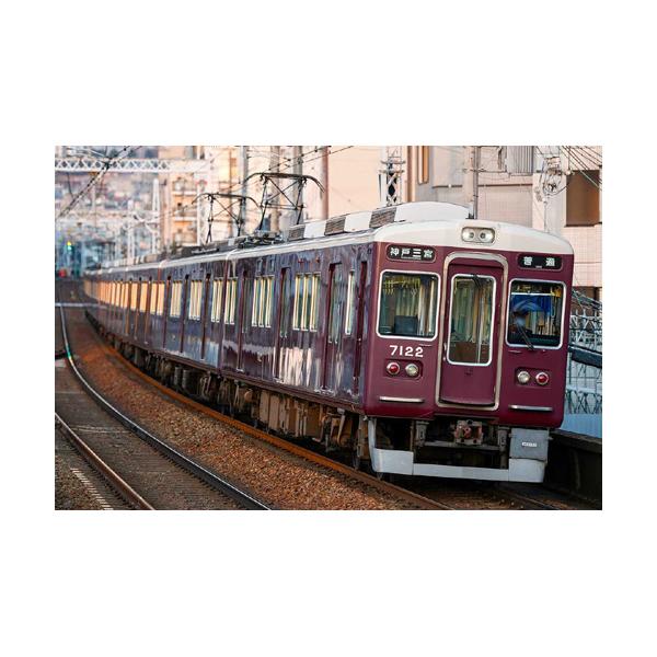 グリーンマックスのNゲージ車両（完成品モデル）阪急7000系（リニューアル車・神戸線・7022編成）8両編成セット（動力付き）です。