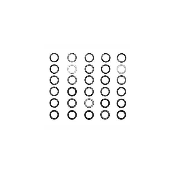 【取寄品 出荷：約5−9日 土日祝除く】【メール便6個まで対象商品】φ4mmシャフトを使ったパーツの取り付け部分のクリアランスを調整します。0.1、0.2、0.3mmの厚みのシムを10枚ずつセットしました。