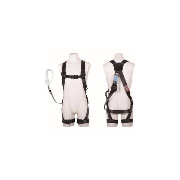 【取寄品 出荷：約2−6日 土日祝除く】腿部は左右が独立しているので束縛感が少なく、動きやすさを高める水平型腿ベルトです付属の固定具を使ってお手持ちの胴ベルトを取り付けられます片手で操作できる巻取り式のランヤード、ワン・ハンドリトラ付きです...