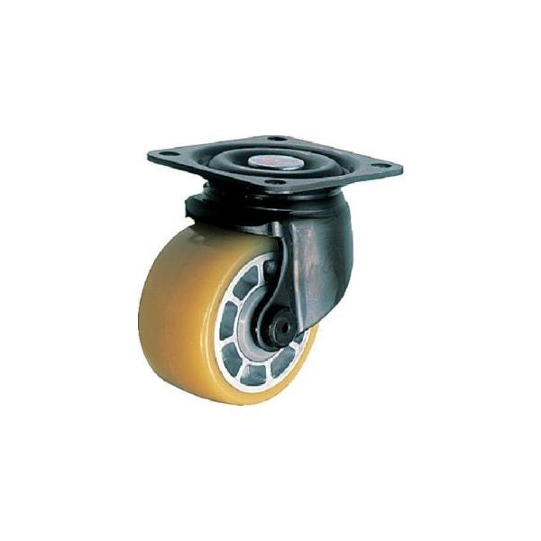 【取寄品 出荷：約2−6日 土日祝除く】【特長】●コンパクトな設計で取付高さが低く、従来のキャスターに比べ小型で、重荷重に充分耐えられます。●車輪にはアルミホイールを採用し、軽量化を実現しています。