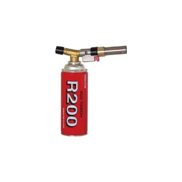 【取寄品 出荷：約9−13日 土日祝除く】使い易いガンタイプで作業時間短縮できます。微調ニードル、空気調節リング採用で最適な炎に調整可能です。炎の集中度が高いバーナーです。付属カートリッジ(適用可能カートリッジ)：R200(HP200)火炎...