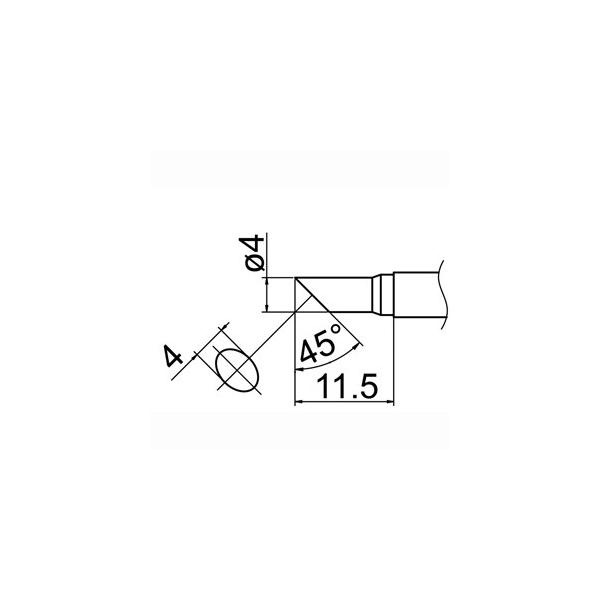 【取寄品 出荷：約5−9日 土日祝除く】【メール便6個まで対象商品】白光 HAKKO T12シリーズ交換こて先 T12-C4 4C型対応はんだこて HAKKO FM-203 こて部：HAKKO FM-2026(70W) HAKKO FM-2...