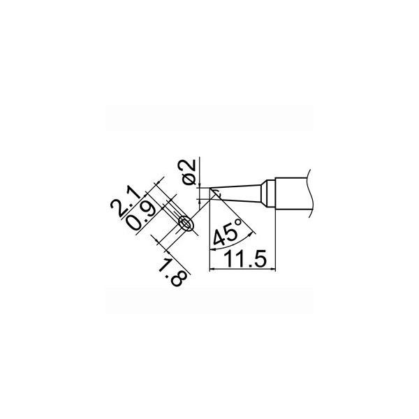 【取寄品 出荷：約5−9日 土日祝除く】【メール便6個まで対象商品】白光 HAKKO T12シリーズ交換こて先 T12-BCM2 2BC型 くぼみ付き対応はんだこて HAKKO FM-203 こて部：HAKKO FM-2026(70W) H...