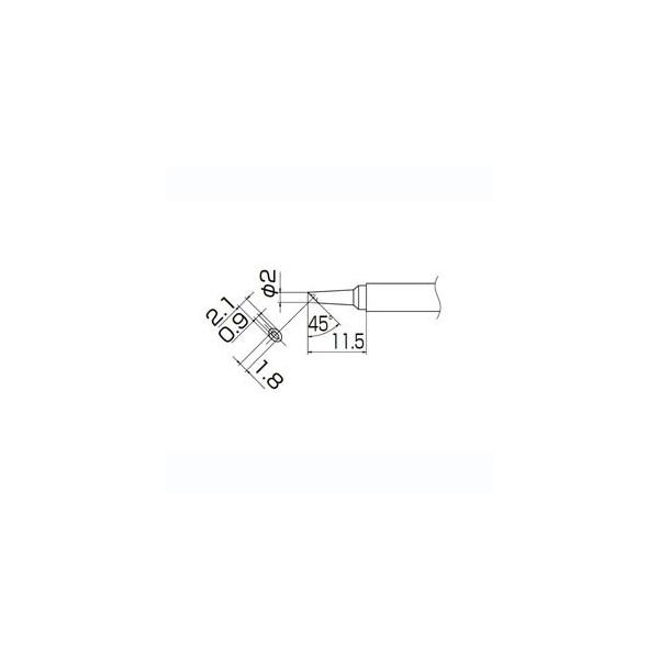 【取寄品 出荷：約5−9日 土日祝除く】【メール便6個まで対象商品】白光 HAKKO T13シリーズ交換こて先 T13-BCM2 2BC型 くぼみ付き対応はんだこて HAKKO FM-203 こて部：HAKKO FM-2026(70W) H...