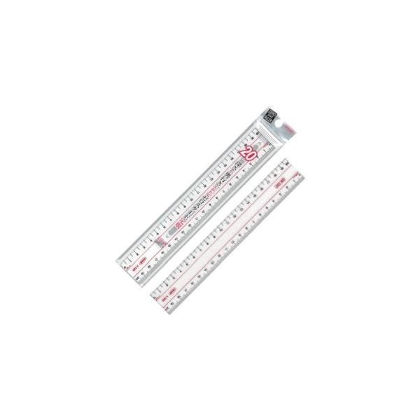 【取寄品 出荷：約2−6日 土日祝除く】【メール便6個まで対象商品】定規の端から目盛が表示されているゼロスタート定規なので、深さや奥行きも測れます。