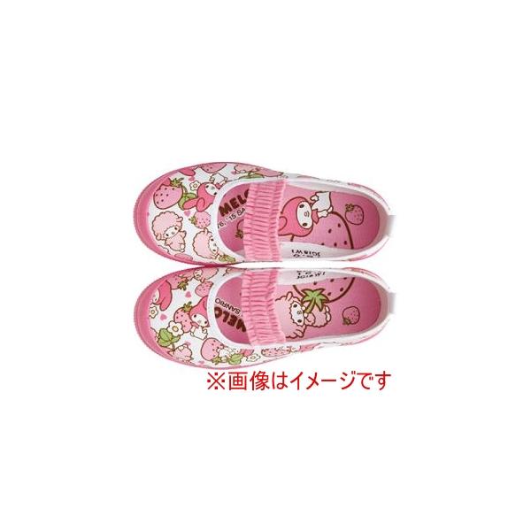 【取寄品 出荷：約5−9日 土日祝除く】2E人気のマイメロディの総柄がプリントされた上履きです