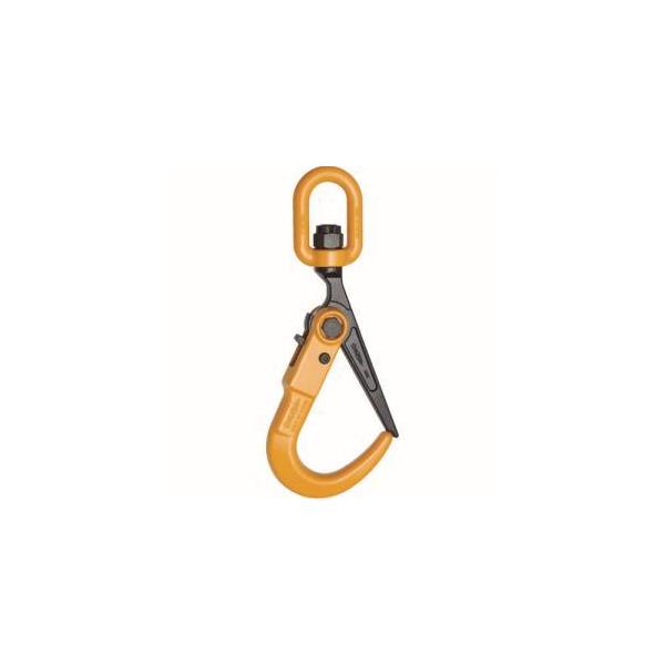 【取寄品 出荷：約3−7日 土日祝除く】スイベルアイ付で、ワイヤロープなどのより戻しがスムーズで敷鉄板などの回転防止となります。