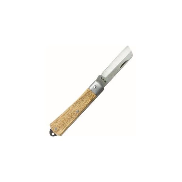 【取寄品 出荷：約8−12日 土日祝除く】【メール便2個まで対象商品】【特長】●携帯や収納に便利な折りたたみ式電工ナイフです。●刃にはステンレス鋼材を使用しており、錆びにくくなっています。【用途】●ケーブルの割線や皮むきに。