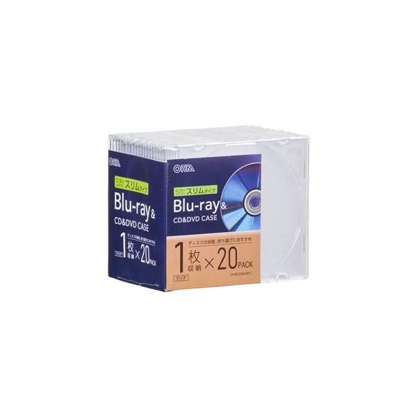 【取寄品 出荷：約5−9日 土日祝除く】【 特 長 】● ディスクの保管、持ち運びにおすすめ● 厚さ5mmのスリムタイプ● 1枚収納×20個パック● 本体カラーはクリア