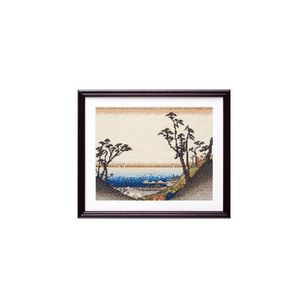 【取寄品 出荷：約5−9日 土日祝除く】広重を一躍人気絵師とした「東海道五拾三次(保永堂版)」をクロス・ステッチで表現したキットです。