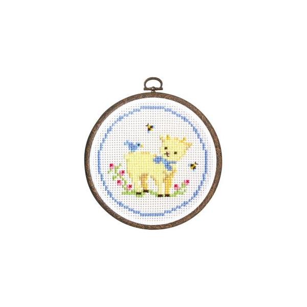 【取寄品 出荷：約5−9日 土日祝除く】森のかわいいなかまたちの、やさしいパステルカラーのししゅうキット。