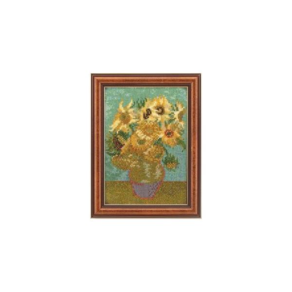【取寄品 出荷：約5−9日 土日祝除く】人気の高い名画をテーマに、絵画の色調に合わせて多彩な刺しゅう糸で表現したクロスステッチキットです。