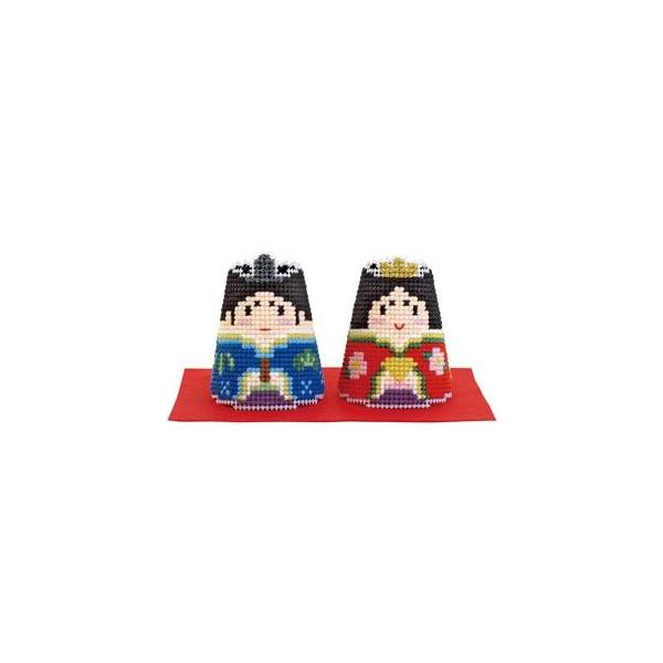【取寄品 出荷：約5−9日 土日祝除く】飾ってうれしい、作ってたのしいかわいいひなまつりの刺しゅうキットです。