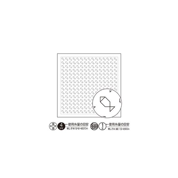 【取寄品 出荷：約5−9日 土日祝除く】【メール便2個まで対象商品】お好きな柄と糸を組み合わせたい方に最適な布パック。一目刺しの花ふきんをそろえました。画像には１枚を刺すために必要な糸量の目安がついています。