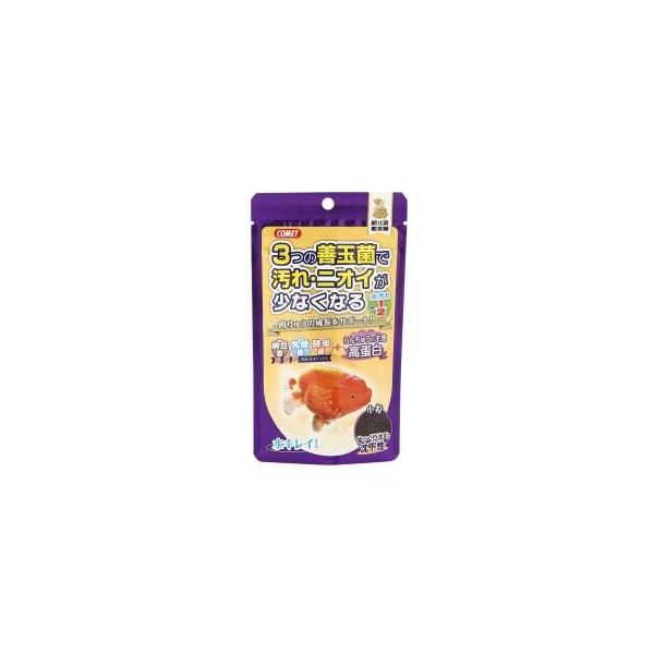 【取寄品 出荷：約5−9日 土日祝除く】納豆菌に加え、新たに乳酸菌と酵母菌を配合。この3つの善玉菌の力でらんちゅうの腸内細菌のバランスを整え、水の汚れや嫌なニオイを減らします。更に高蛋白でらんちゅうに最適!水温が下がり底でじっとしている季節...