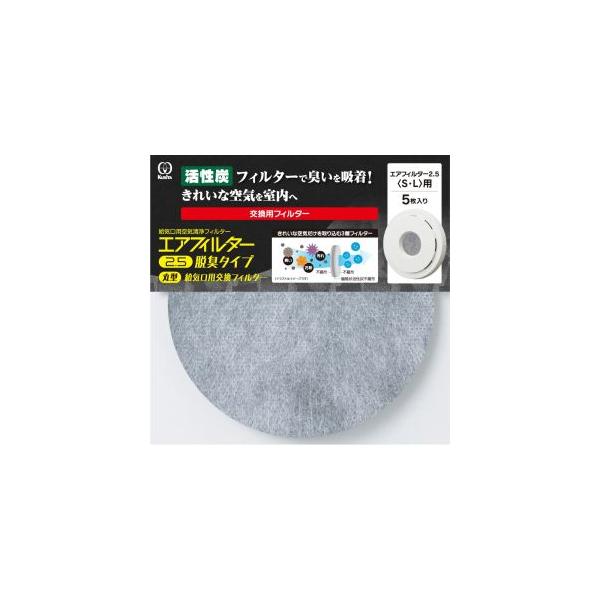 【取寄品 出荷：約5-9日 土日祝除く】きれいな空気だけを取り込む交換用3層フィルター5枚入りです