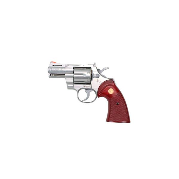 クラウンモデルの定評のあるエアリボルバーモデルカートリッジ式でリアルなアクションが楽しめるエアーリボルバーです。少ないパワーでより遠くに飛ばせるホップアップ機構搭載!!