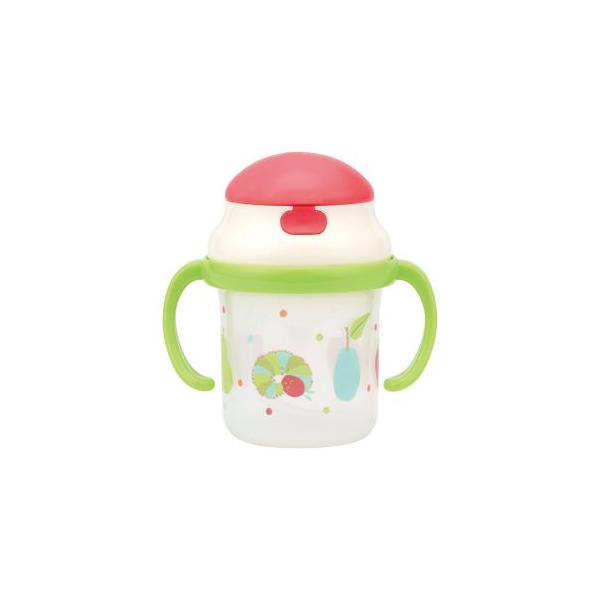 【取寄品 出荷：約5-9日 土日祝除く】両手でしっかり持てる前振りハンドルのストローマグ生後8ヶ月頃からの赤ちゃんがストローで飲めるようにトレーニングできる