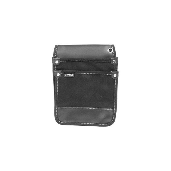 【取寄品 出荷：約5−9日 土日祝除く】E-Value 帆布製電工腰袋 EHN-D BK ブラック洗練されたスタイル・高品質・圧倒的コストパフォーマンスです。帆布製電工腰袋。