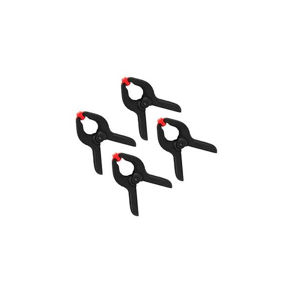 【取寄品 出荷：約5−9日 土日祝除く】E-Value ミニハンドクランプセット ECS-80 4PCSホビーや小物木工作業などに最適です。接着作業での固定や模型などの組み立て等。