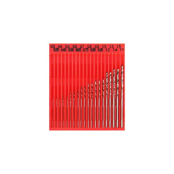 【取寄品 出荷：約5−9日 土日祝除く】【メール便6個まで対象商品】SK11 ミニサイズドリルセット20本 SMD-20模型・基盤などへの穴あけ作業に最適です。木工・プラスチックへの穴あけ、模型・基盤などへの穴あけ。
