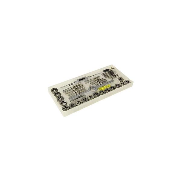 【取寄品 出荷：約5−9日 土日祝除く】E-Value タップダイスセット EV-40TD 40PCS使用頻度の高いサイズのタップサイズを揃えました。一般鉄鋼のネジ切り用タップダイスセット。