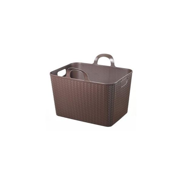 【取寄品 出荷：約2−6日 土日祝除く】●籐をイメージしたソフトタイプバケット●身の回りの小物の整理に最適です。