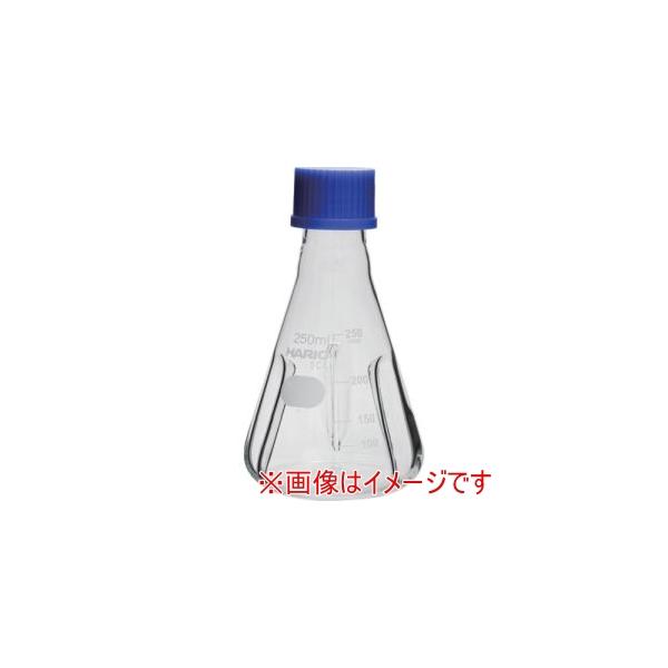 【取寄品 出荷：約2−6日 土日祝除く】耐熱ねじ口三角フラスコにバッフル加工を施し、バッフル（邪魔板）で、効率よく撹拌を行うことができます。