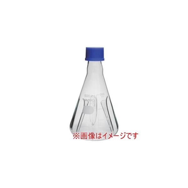 【取寄品 出荷：約2−6日 土日祝除く】耐熱ねじ口三角フラスコにバッフル加工を施し、バッフル（邪魔板）で、効率よく撹拌を行うことができます。