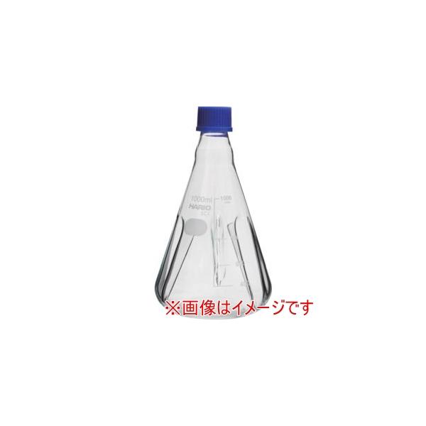 【取寄品 出荷：約2−6日 土日祝除く】耐熱ねじ口三角フラスコにバッフル加工を施し、バッフル（邪魔板）で、効率よく撹拌を行うことができます。