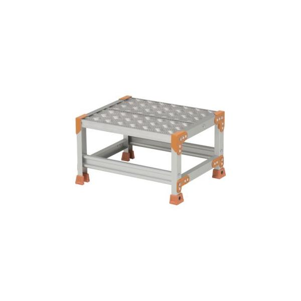 【取寄品 出荷：約2−6日 土日祝除く】縞板タイプで防滑性が高く、安定性に優れ、様々な用途で活躍できる作業台