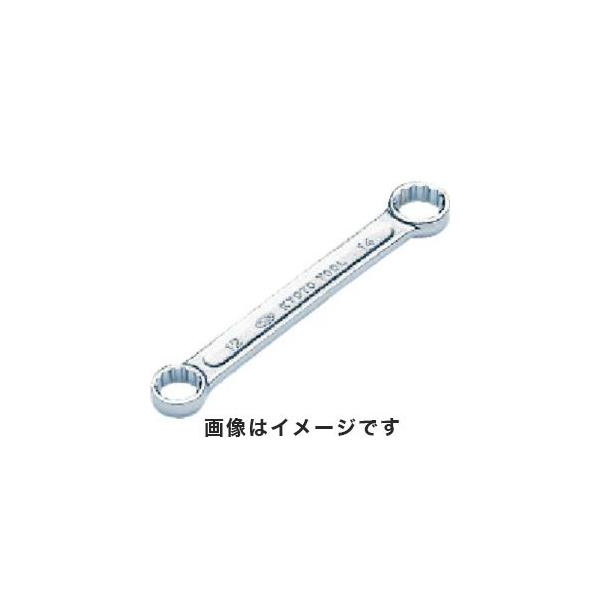 【取寄品 出荷：約5−9日 土日祝除く】【メール便6個まで対象商品】KTC(KYOTO TOOL) 京都機械工具 ストレート ショート めがねレンチ 17×19mm M100-17X19●口径部は応力の集中を防ぐことでボルト・ナットのエッジ...
