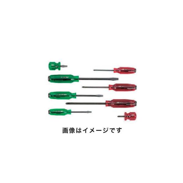 【取寄品 出荷：約5−9日 土日祝除く】KTC(KYOTO TOOL) 京都機械工具 樹脂柄 ドライバセット 貫通タイプ [8本組] PMD18●先端マグネット付きです。(スタッビドライバを除く)※スタッビドライバは非貫通タイプです。